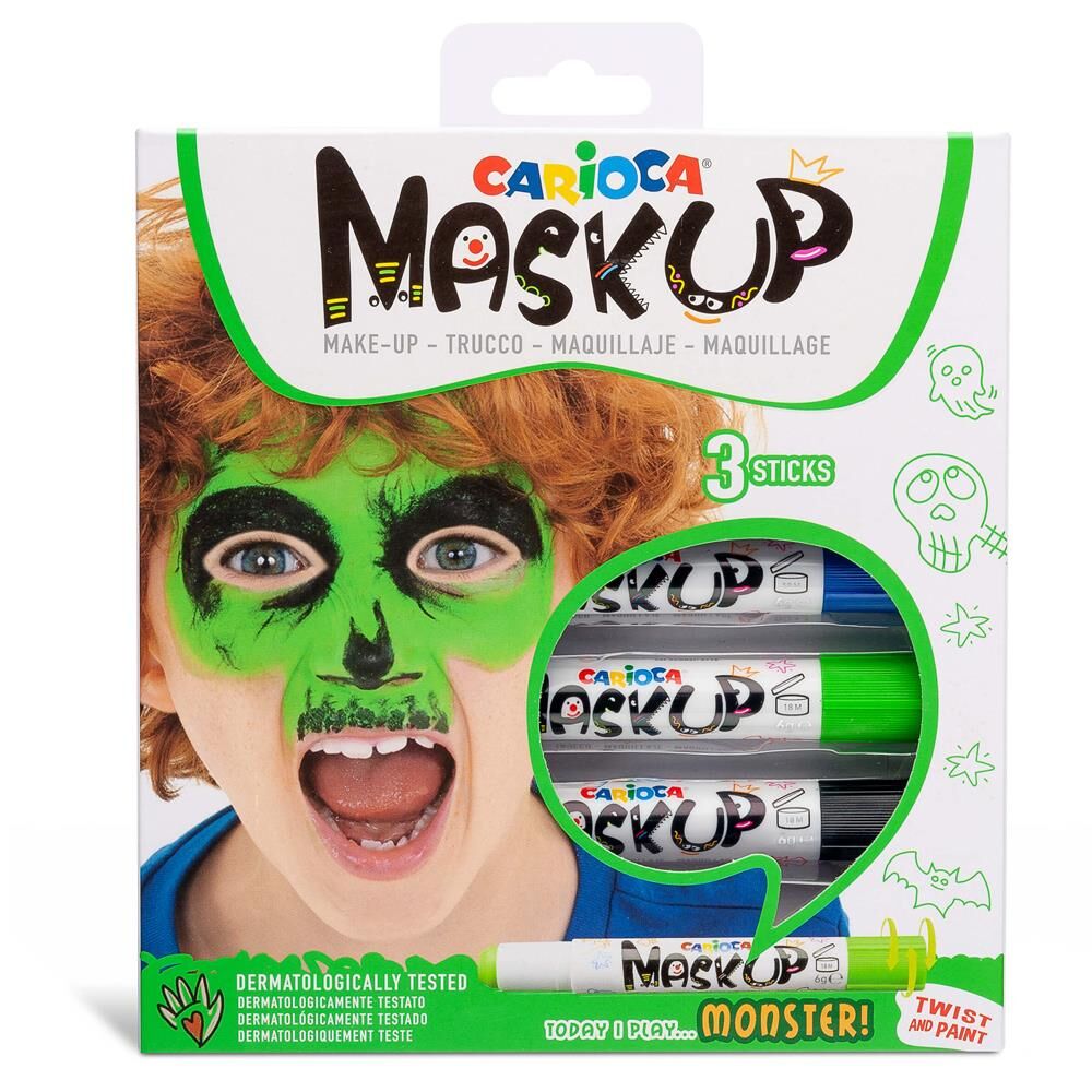 Carioca Mask Up Yüz Boyası - Canavar (3 Renk) I MinioKids