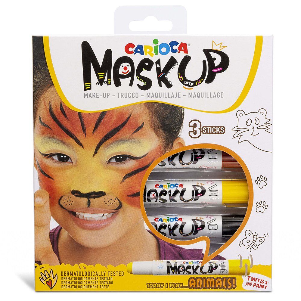 Carioca Mask Up Yüz Boyası – Hayvanlar (3 Renk) I MinioKids